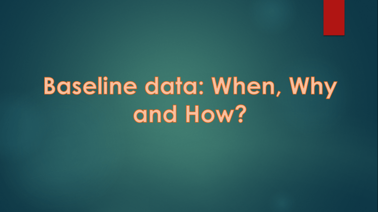 Environmental Impact Assessment – Baseline study – Eco-intelligent™